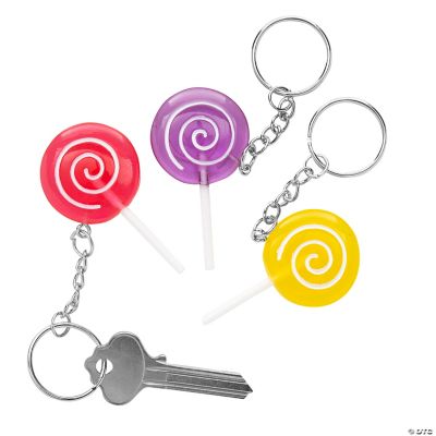 2 1/4" Swirl Pop Lollipop Candy Keychain Assortment - 12 Pc. | Oriental ...