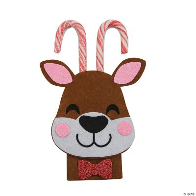 5 1/4" x 5 1/4" Reindeer Candy Cane Antlers Craft Kit – Makes 24
