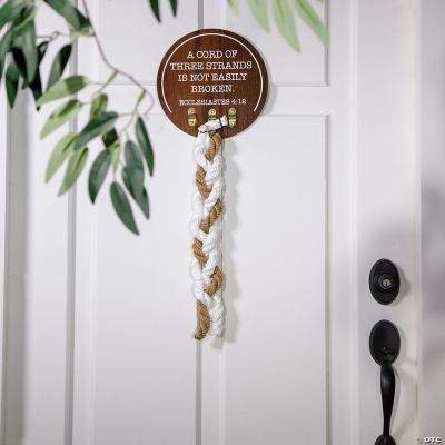 10" Religious Three Strands Wedding Ceremony Wood Sign with Bible Verse ...