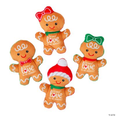 2 3/4" x 4 1/2" Bulk 48 Pc. Religious Gingerbread Stuffed Toys Assortment