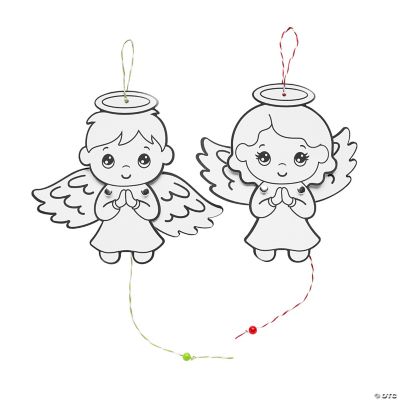 12" Color Your Own Angel Pull-String Puppet Craft Kit - Makes 12 ...