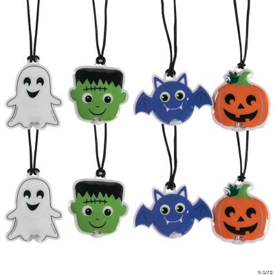 Bulk 48 Pc. Light-Up Halloween Character Necklaces