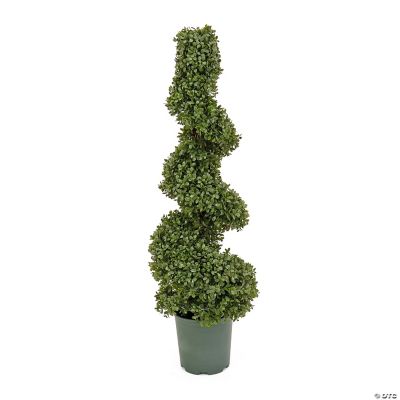 National Tree Company 44" Boxwood Spiral Topiary with Weighted Nursery