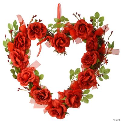 National Tree Company 16" Valentine Heart Rose Décor | Oriental Trading