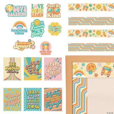 Groovy Double-Sided Classroom Bulletin Board Kit - 26 Pc.