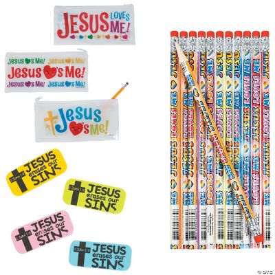 72 Pc. Jesus Erases Our Sins Stationery Kit for 24