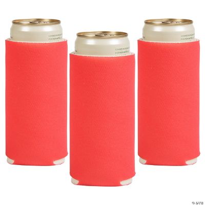 3 1/2" x 6 1/2" Solid Color Foam Slim Can Coolers - 12 Pc. | Oriental ...