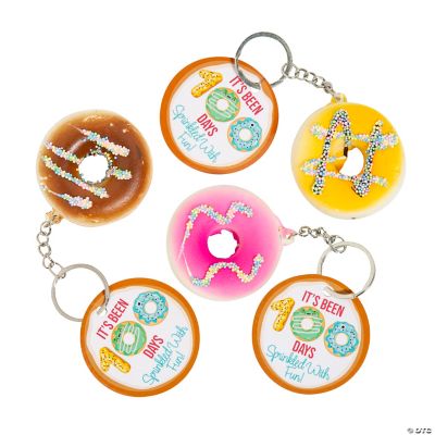 48 Pc. 100th Day Donut Slow-Rising Squishies Keychain Handouts for 24 ...
