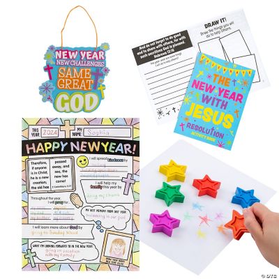 102 Pc. Religious Happy New Year Activity Kit for 12