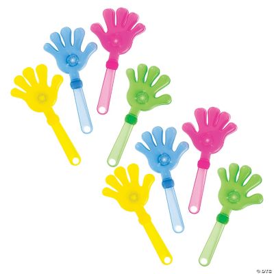 5 1/2" x 11" Bulk 48 Pc. Large Light-Up Plastic Hand Clappers ...
