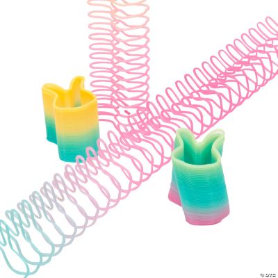 1" x 1 1/4" Mini Easter Bunny-Shaped Plastic Magic Springs - 12 Pc.