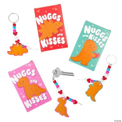 Dinosaur Nugget Keychain Craft Kit Valentine Exchanges with Box for 24 ...