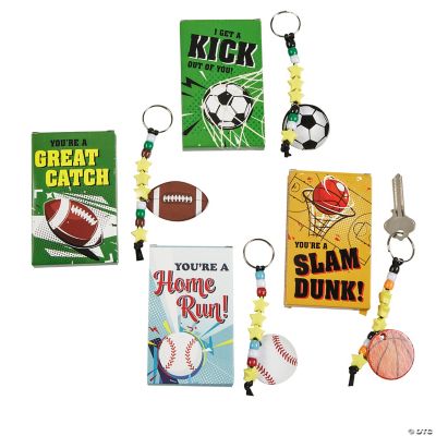 Sport Keychain Craft Kit Valentine Exchanges with Box for 24 | Oriental ...