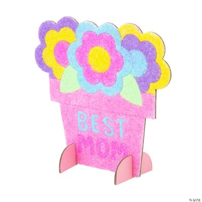 4 3/4" x 4 1/2" Mother’s Day 3D Flower Pot Sand Art Craft Kit - Makes ...