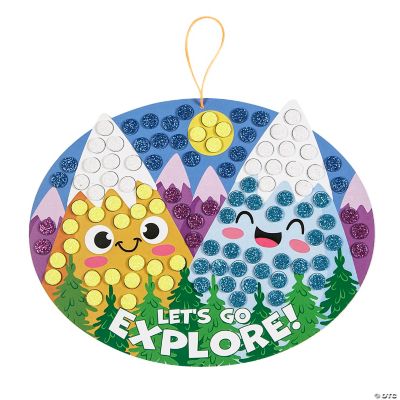 8 1/2" x 6 1/2" Smiling Mountain Mosaic Sign Craft Kit – Makes 12