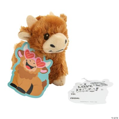 Stuffed Highland Cow Valentine Exchanges with Card for 12 | Oriental ...