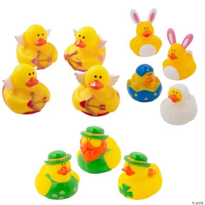Winter & Spring Holiday Vinyl Rubber Duck Assortment Kit – 36 Pc.