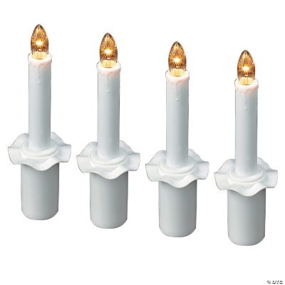 6 1/2" Bulk 36 Pc. White Plastic Caroler Flameless Candles