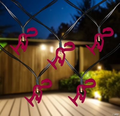 10-Count LED Pink Flamingo Fairy Lights - Warm White | Oriental Trading