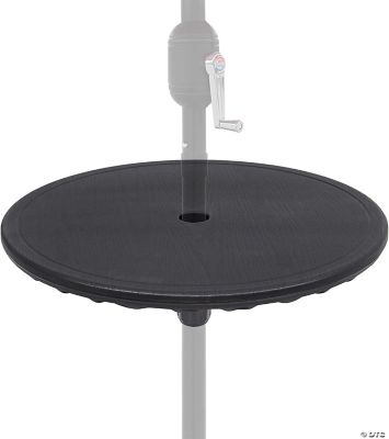 19.75" Black Outdoor Umbrella Table Tray | Oriental Trading