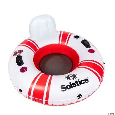 46" Inflatable Red and White Swimming Pool Inner Tube Float | Oriental ...