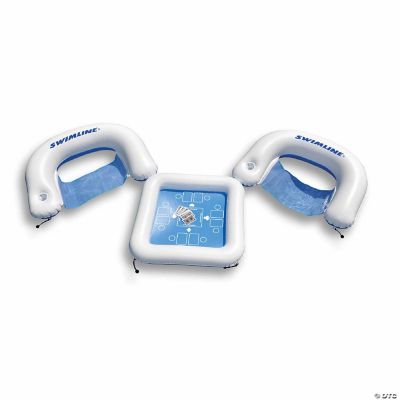 3-Piece Inflatable Poker Table and Chairs with Waterproof Playing Cards ...