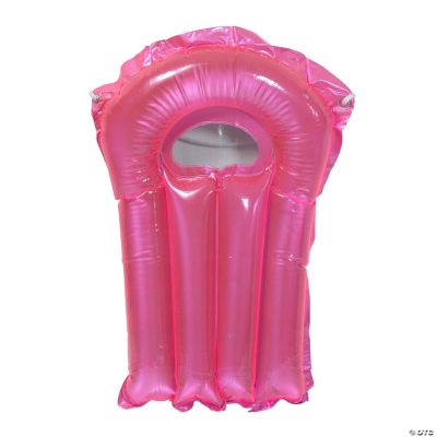 30-Inch Inflatable Transparent Pink With Metallic Silver Surf Rider ...