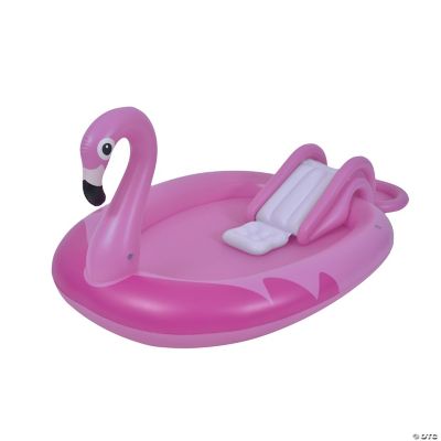 83" Inflatable Pink Flamingo Kiddie Pool with Sprayer | Oriental Trading