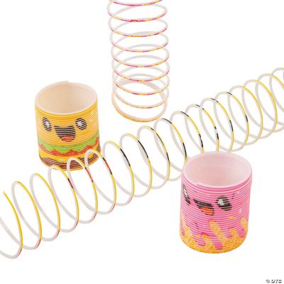 1 1/2" Mini Fast Food Plastic Magic Springs - 12 Pc. | Oriental Trading