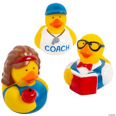 2" x 2 1/4" Teacher Character Rubber Ducks - 12 Pc. | Oriental Trading