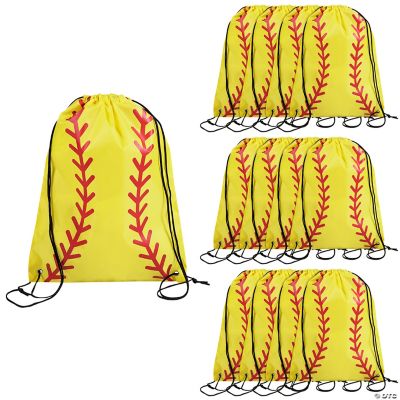 14" x 18" Large Softball Polyester Drawstring Bags - 12 Pc. | Oriental ...