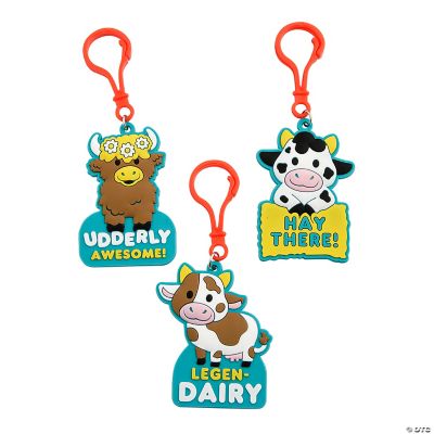 2" x 2 3/4" Cow Characters Rubber Backpack Clips - 12 Pc. | Oriental ...