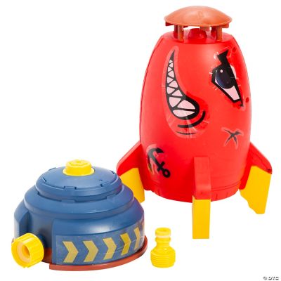 10" Bright Red Shark Themed Water-Powered Rocket Toy Set | Oriental Trading