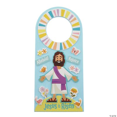 5" x 11" Religious Easter Jesus Is Risen Door Hanger Foam Craft Kit ...