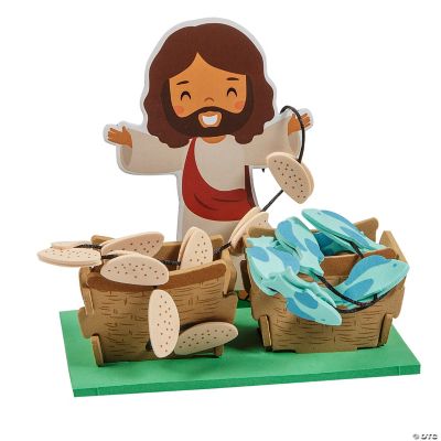 5 1/2" x 5" 3D Religious Jesus Feeding the 5000 Interactive Foam Craft ...
