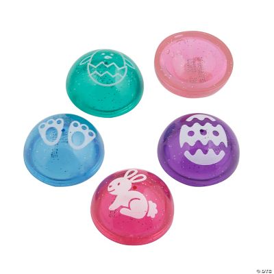 1 3/4" Easter Bright Glitter Pink, Green, Blue & Purple Vinyl Poppers ...