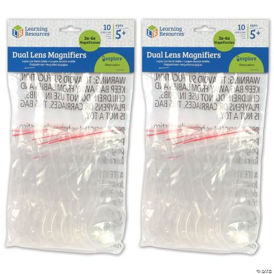 Learning Resources Dual Lens Magnifiers, 10 Per Pack, 2 Packs ...