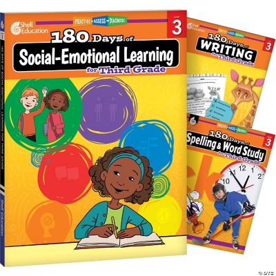 Shell Education 180 Days Social-Emotional Learning, Writing, & Spelling ...