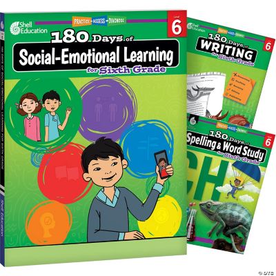 Shell Education 180 Days Social-Emotional Learning, Writing, & Spelling ...
