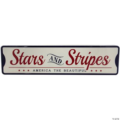Stars and Stripes Americana Metal Wall Sign - 23.5"