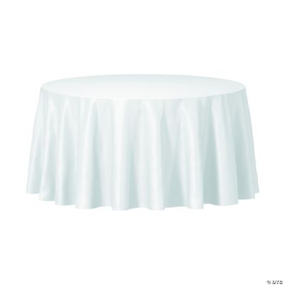 Clear Round Disposable Plastic Tablecloths (84") - 96 Tablecloths