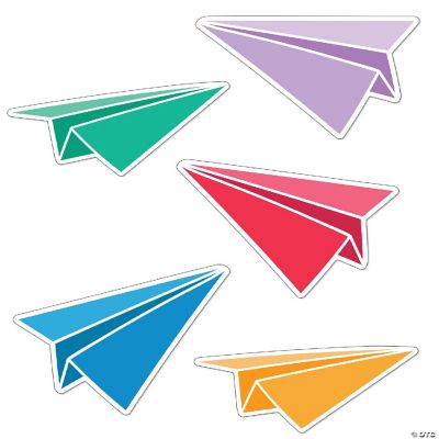 Happy Place Paper Airplanes Cutouts | Oriental Trading