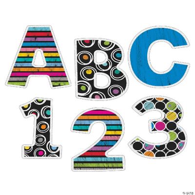 Colorful Chalkboard Bulletin Board Letters