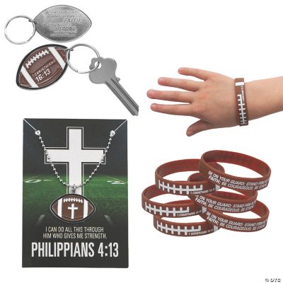 Religious Football Handout & Novelty Assortment Kit - 36 Pc.