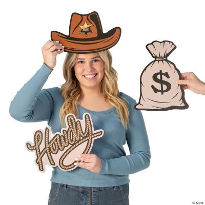 7" – 31 1/4" Large Western Party Cardboard Photobooth Prop Set - 6 Pc ...