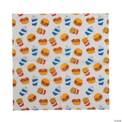 12" x 12" Food Party Paper Fast Food Basket Liners - 12 Pc. | Oriental ...
