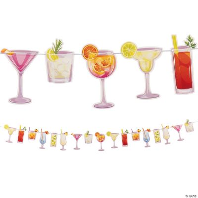 7 Ft. Summer Cocktail Party Ready-to-Hang Cardstock Garland | Oriental ...