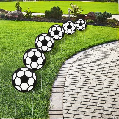 8 1/4" Soccer Ball-Shaped Corrugated Plastic Yard Signs - 6 Pc ...