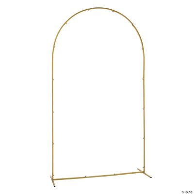 4 ft. x 7 ft. Arch Frame Goldtone Metal Frame | Oriental Trading