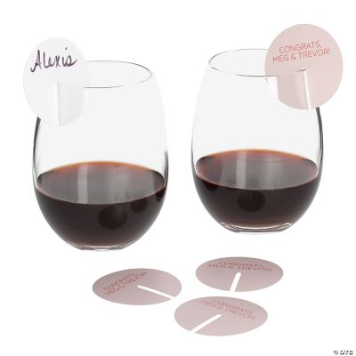 2 1/4" Bulk 50 Pc. Personalized Cardstock Drink Glass Markers ...